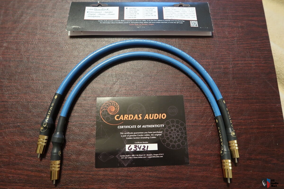 Cardas Audio Quadlink RCA 0.5m interconnect pair For Sale - US Audio Mart