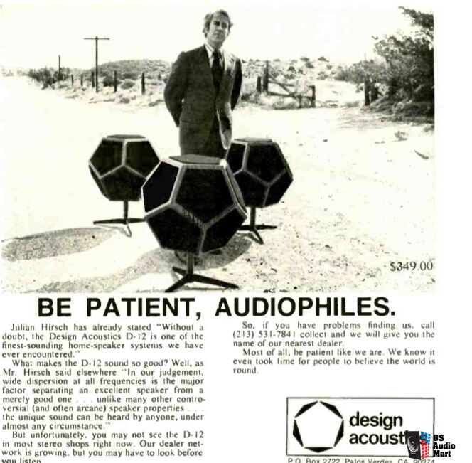 DESIGN ACOUSTICS D-12 Dodecahedron Omni-directional Loudspeakers ...