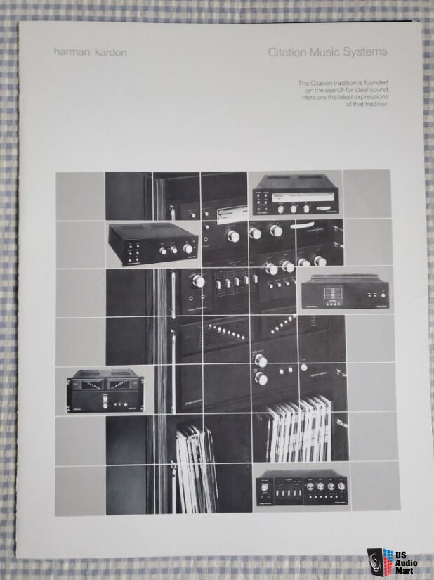 Harman Kardon Citation Series Brochure 1978 For Sale - US Audio Mart