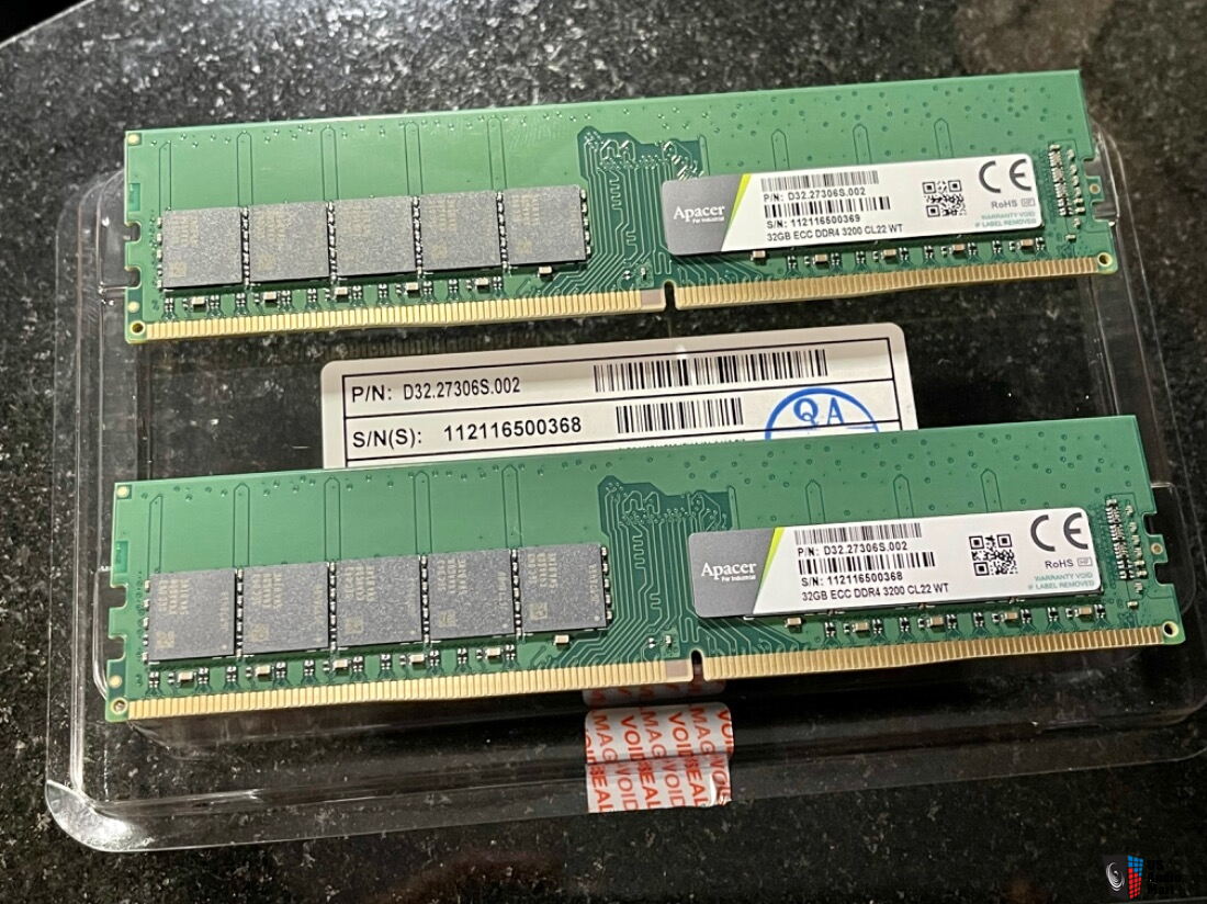 Apacer 32GB DDR4 3200MHz Wide Temp. ECC UDIMM, 2 Industrial Modules ...