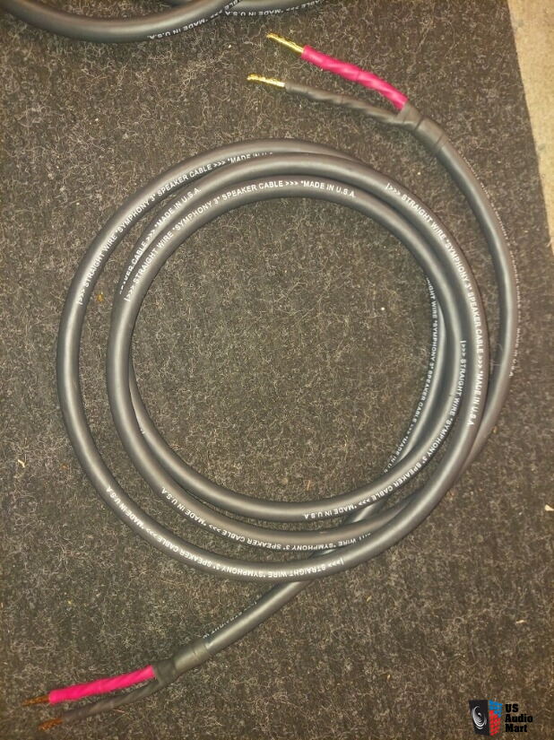 10 ft pair of straight wire Symphony 3 speaker cable crib on bananas ...