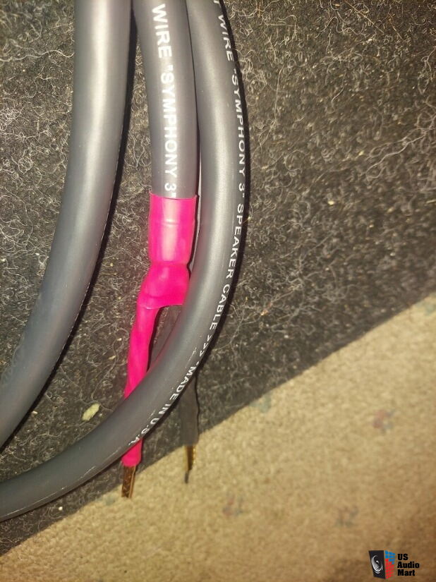 10 ft pair of straight wire Symphony 3 speaker cable crib on bananas ...