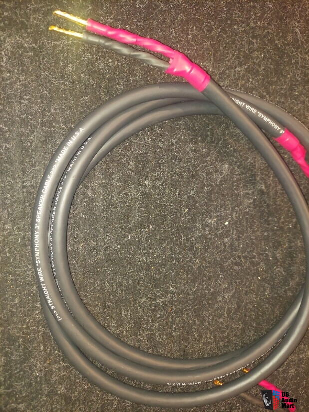 10 ft pair of straight wire Symphony 3 speaker cable crib on bananas ...