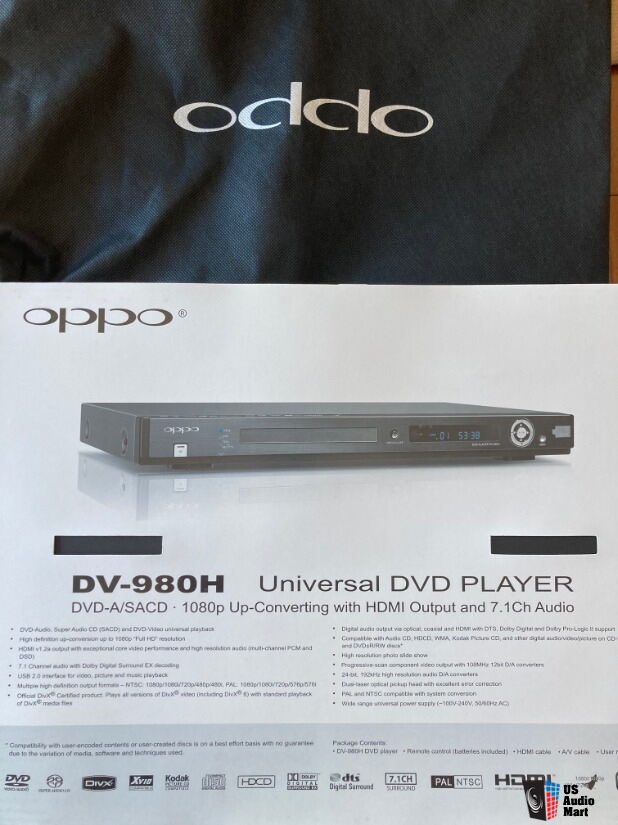 OPPO DVD/SACD/CD Player DV-980H For Sale - US Audio Mart