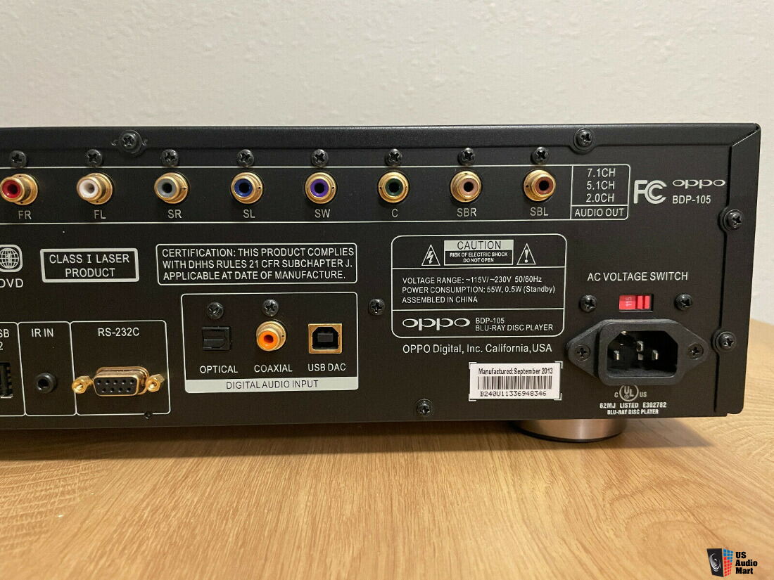 Oppo BDP-105 Blu-ray/CD/SACD/Network/Streaming Player. Works Perfectly ...