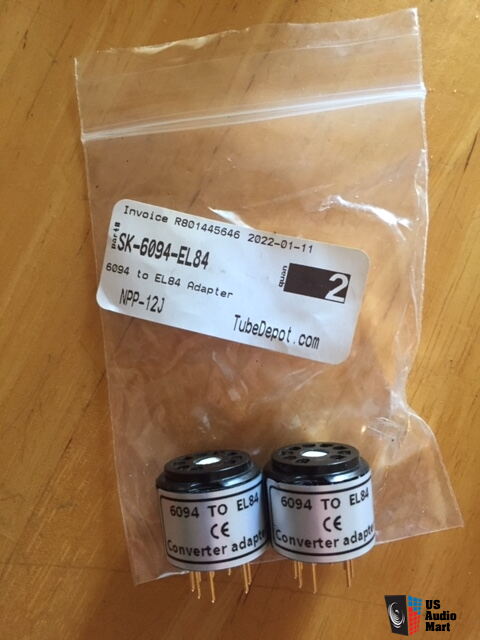 Bendix 6094 Tubes with EL84 Adapters, Matched Pair Photo #3671031 ...