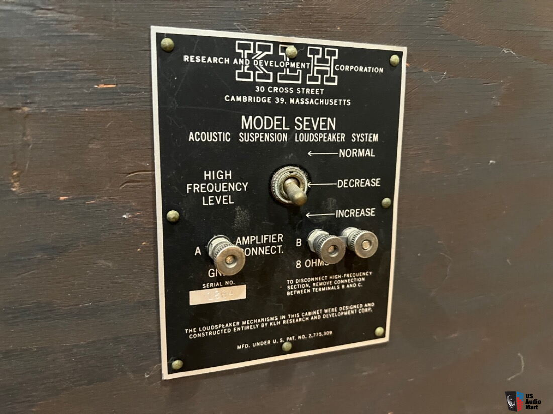 KLH MODEL SEVEN, model 7, Rare floor speakers one pair, excellent ...
