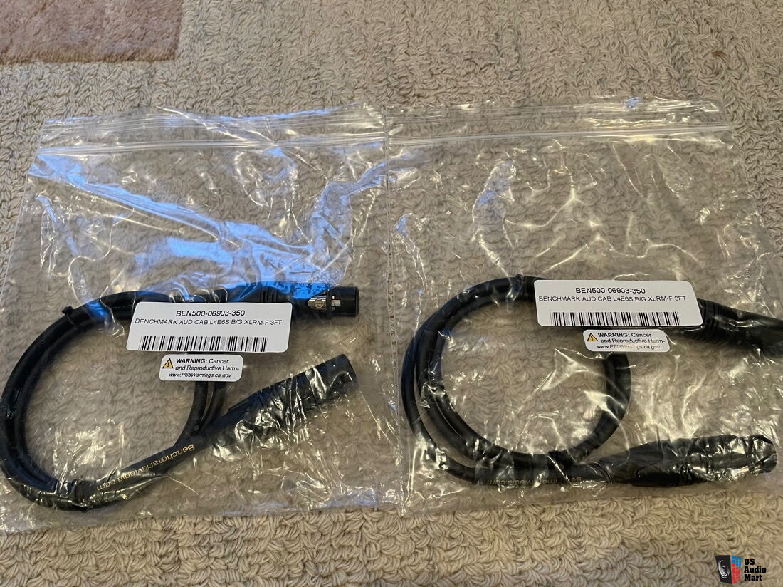 Benchmark XLR cable 3ft x 2 For Sale - US Audio Mart