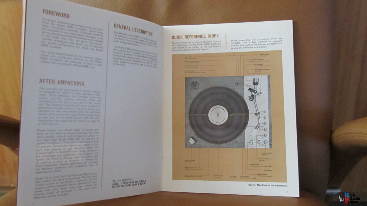 Marantz Model 6300 Direct Drive Turntable For Sale - US Audio Mart