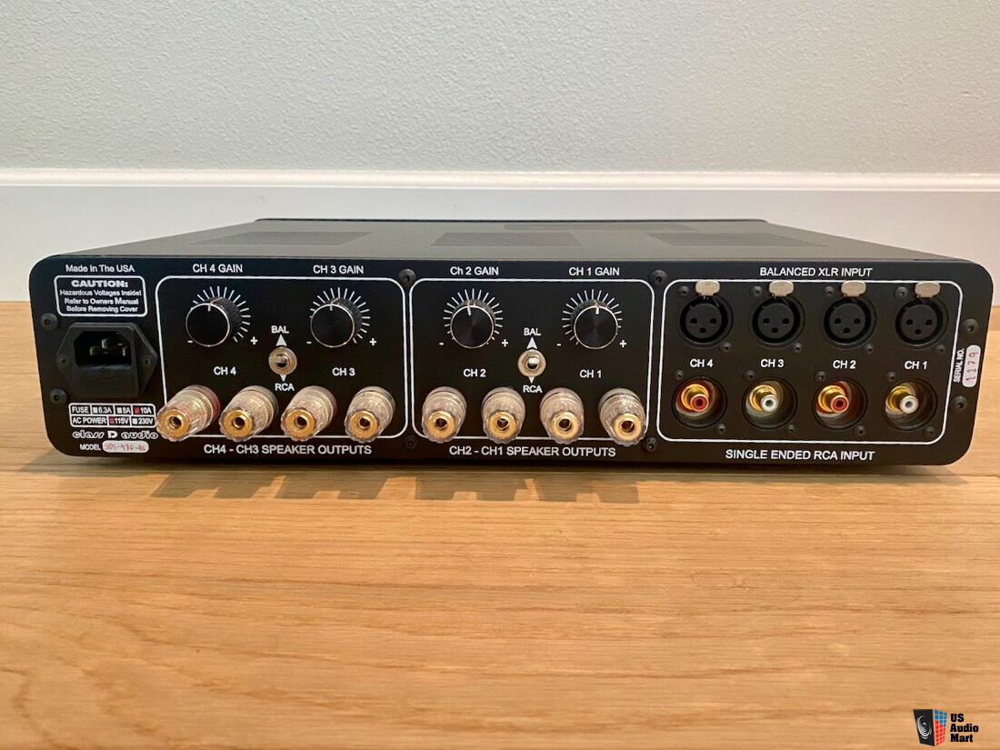 Class D Audio SDS-470-4C 4 Channel Amplifier XLR & RCA inputs Photo ...