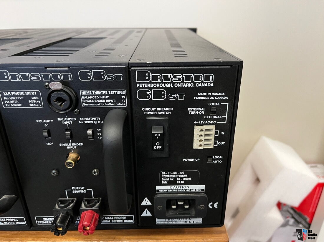 Bryston 6B-ST (essentially SST), three channels x 250 watts, incredible ...