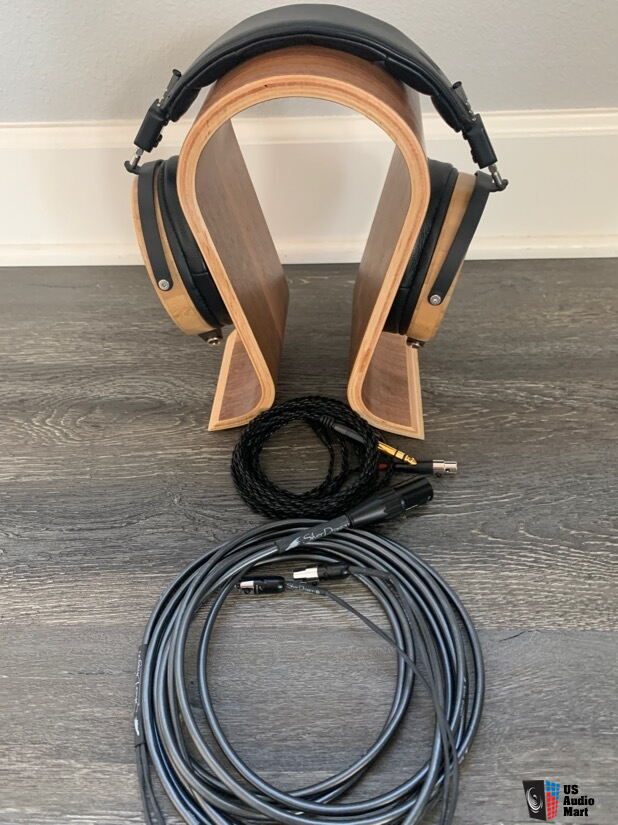 Audeze LCD 2 Bamboo Like New - includes Silver Dragon Cable and stand ...