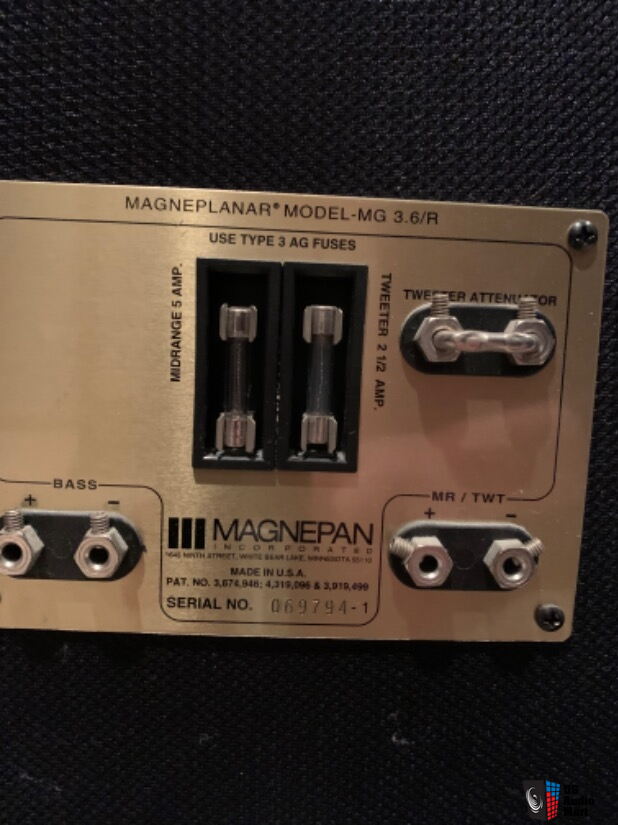 Magnepan 3.6/R Speakers, Black Oak/Black Fabric, Exc condition Photo ...