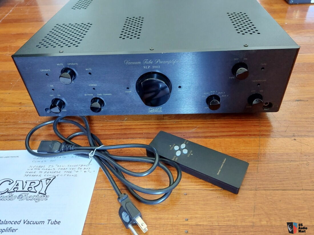 Cary Audio Design SLP-2002 Tube Preamplifier, Remote, Manual, Balanced ...