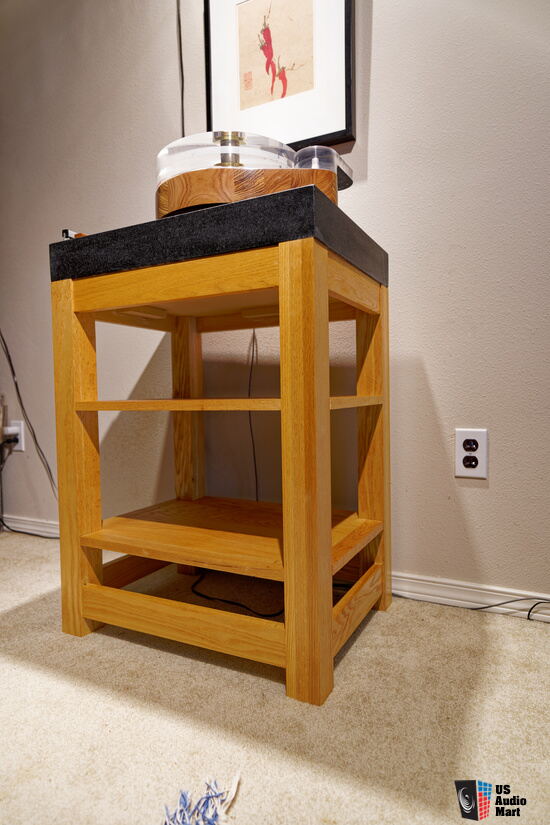 Custom Turntable Stand - Solid Oak + 300lb Granite Machinist Stone ...