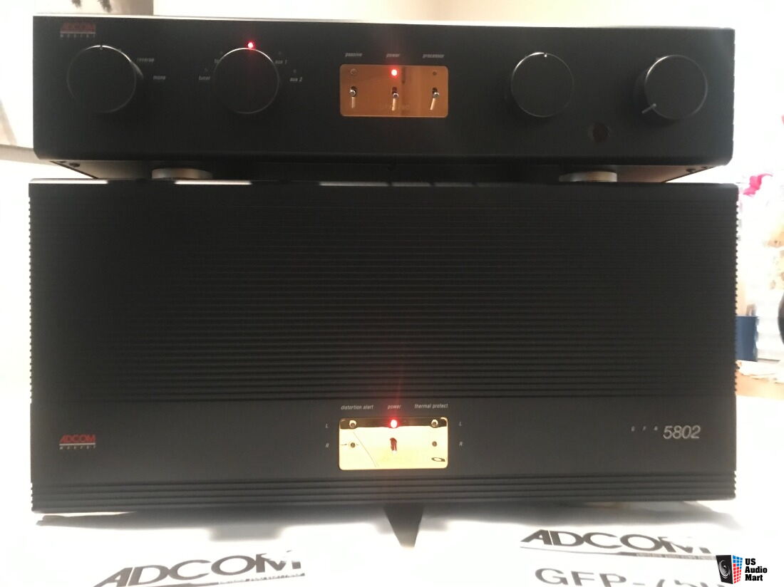 Adcom GFA 5802/GFP 750 Audiophile POWER/Preamp COMBO,EXCELLENT ...