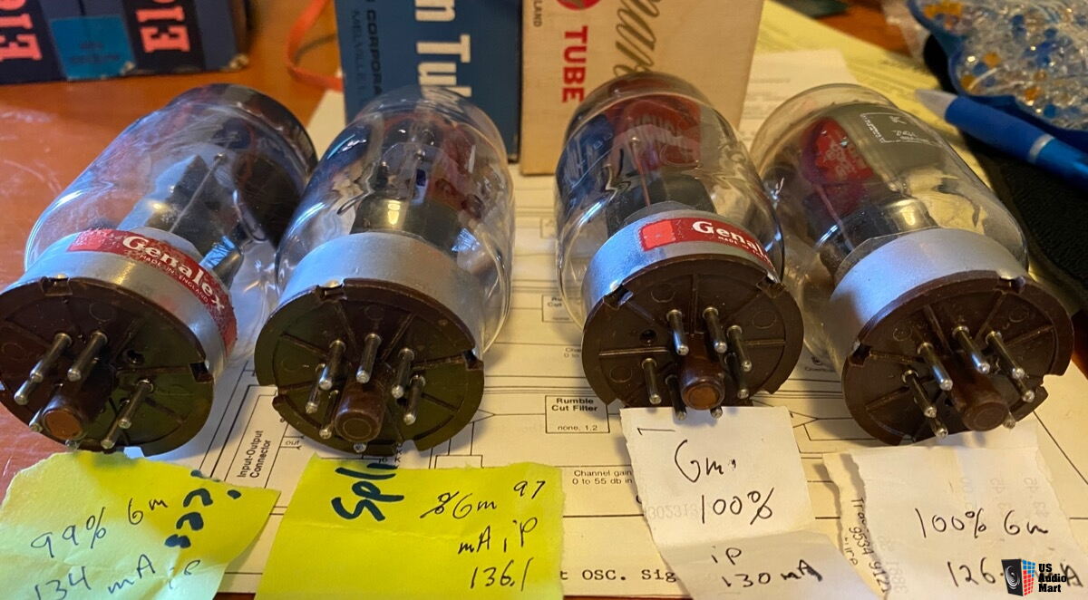 Genalex KT-88 Output Tubes UK Made 4 Matched Pairs - Amplitrex Tested ...