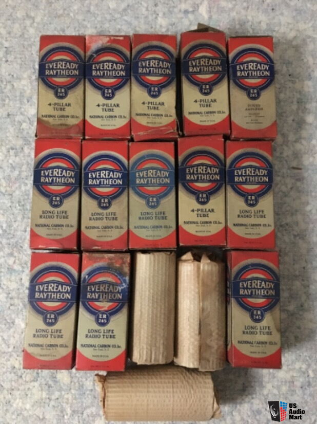 16 Raytheon Type 45 245 NOS Box Plate Globe Power Amplifier Tubes For ...
