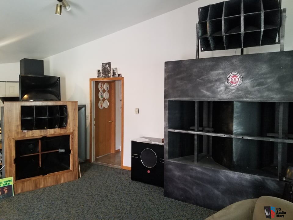 Walnut Baffle Multicell front horn speakers great for SET or Class A ...