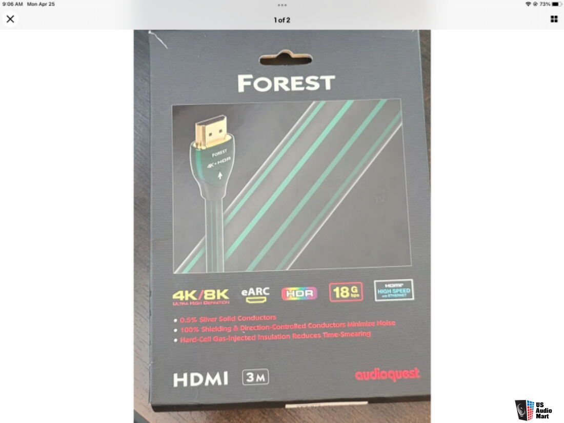 Audioquest Forest hdmi 3 meters For Sale - US Audio Mart