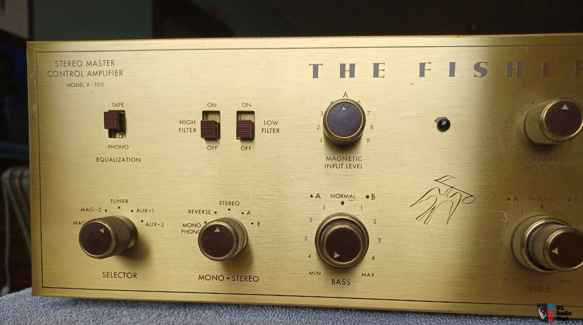 Fisher X-100 Master Control Amplifier Serviced Sounds Great Tube Phono ...