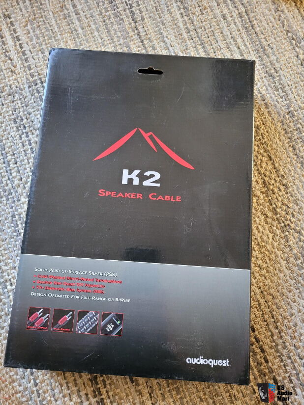 Audioquest K2 Speaker Cables (8 foot pair), Silver Banana to Banana For ...