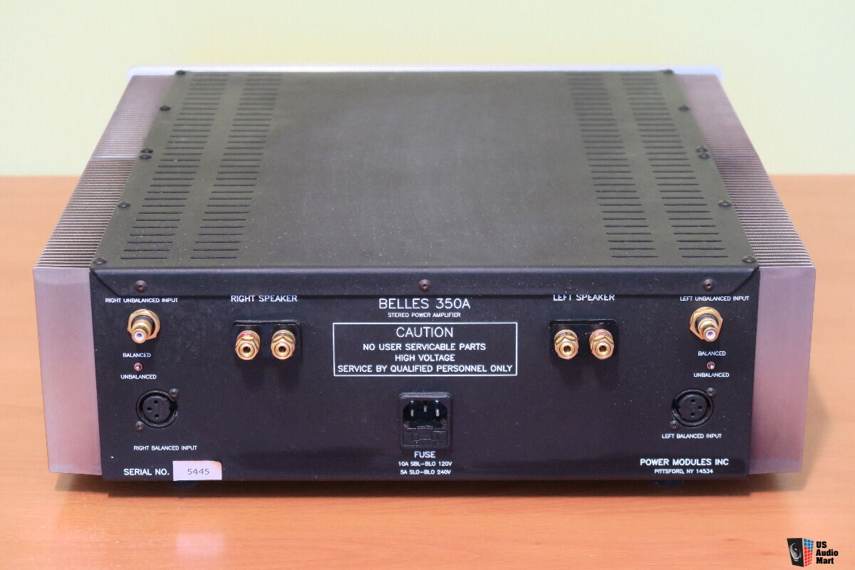 Belles 350A Stereo Power Amp Amplifier 250W/ch Silver Made in USA Photo ...