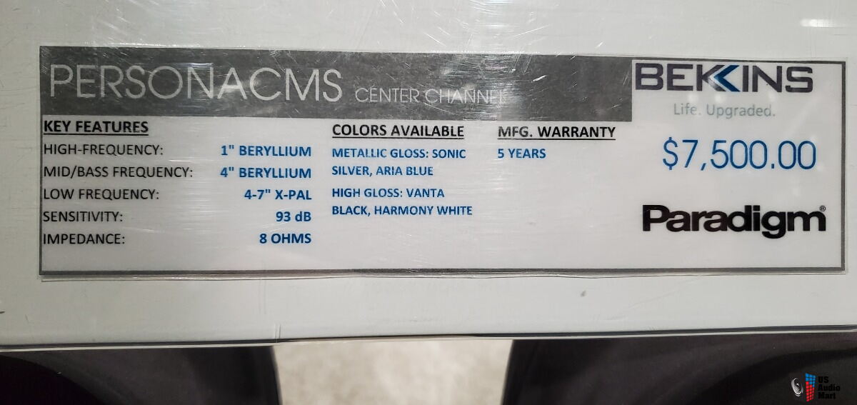 Paradigm Persona C flagship center channel For Sale - US Audio Mart