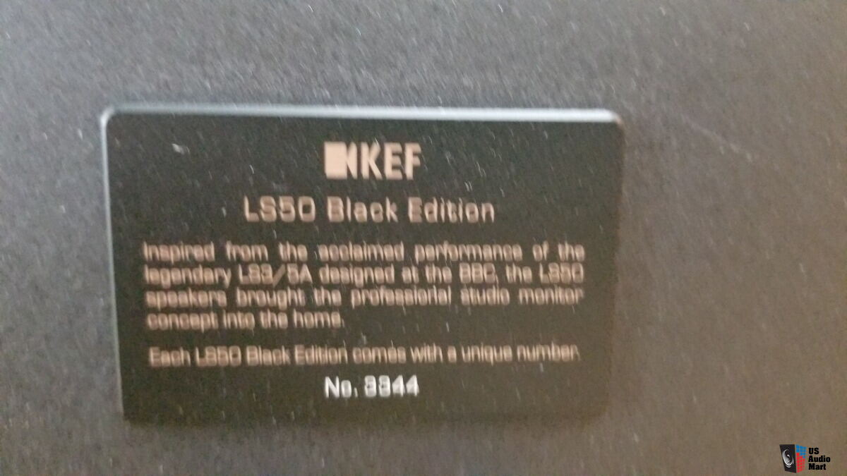 KEF LS50 Black on Black cabinets & drivers - PRISTINE Condition FREE ...