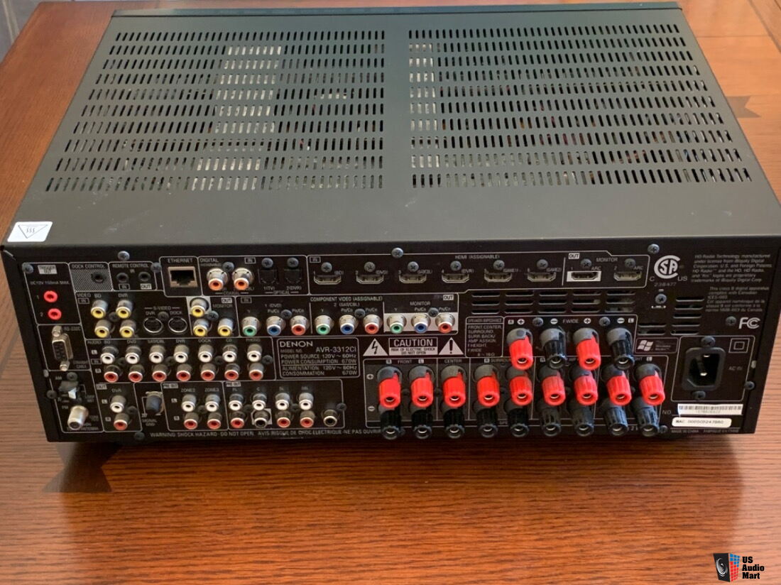 Denon AVR-3312CI AV Home Theater Receiver Audio Amplifier 7 channels x ...
