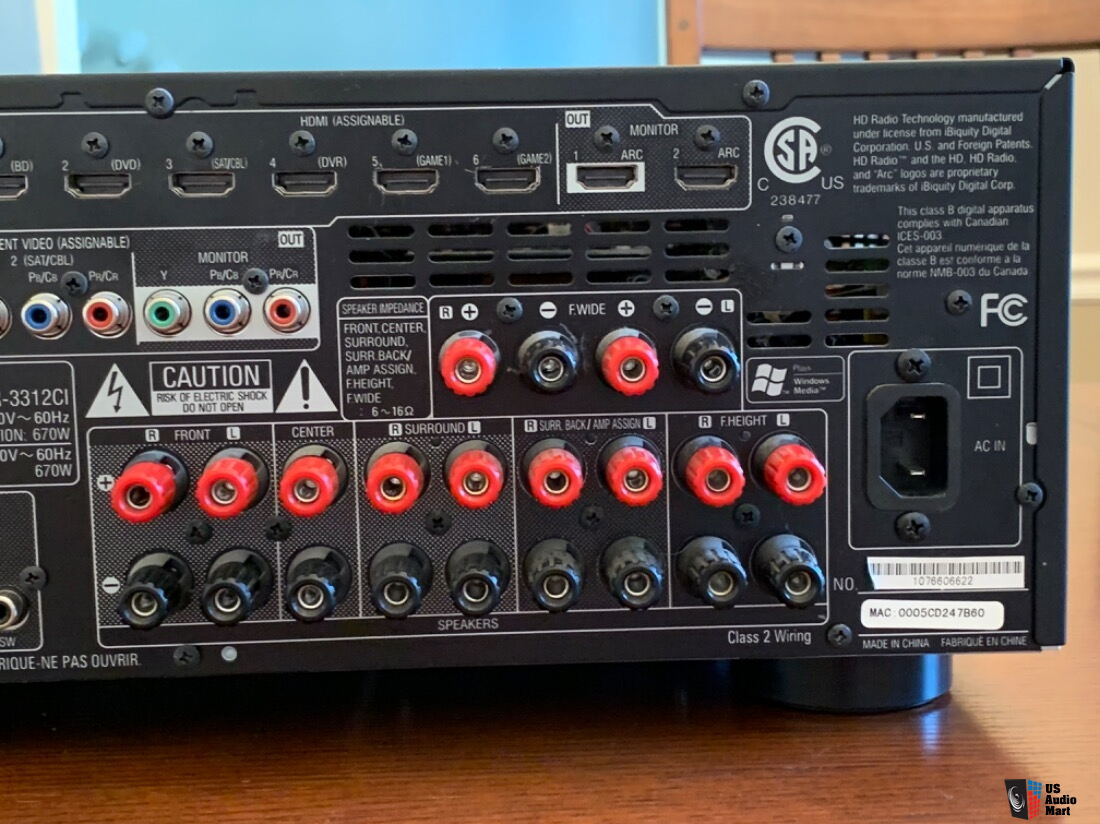 Denon AVR-3312CI AV Home Theater Receiver Audio Amplifier 7 channels x ...