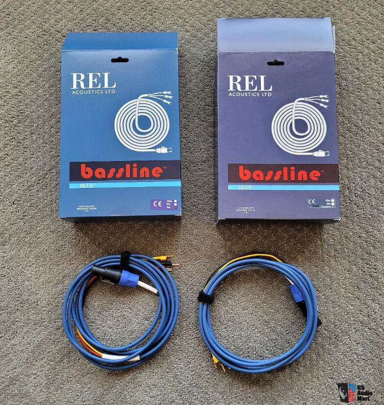 REL Baseline Blue Subwoofer Cable 3M (2pcs.) Photo #3923966 - US Audio Mart