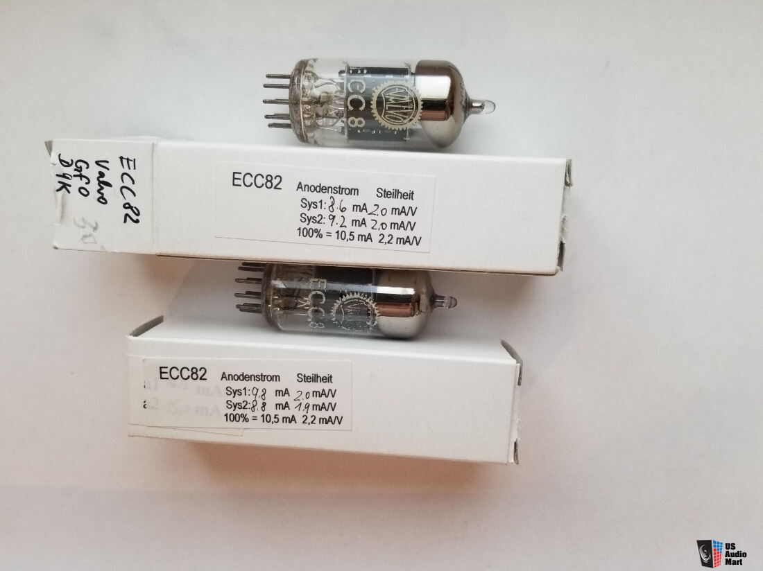 Valvo 12AU7/ECC82 tubes (matched pair) with ANGLED GETTER NOS For Sale ...