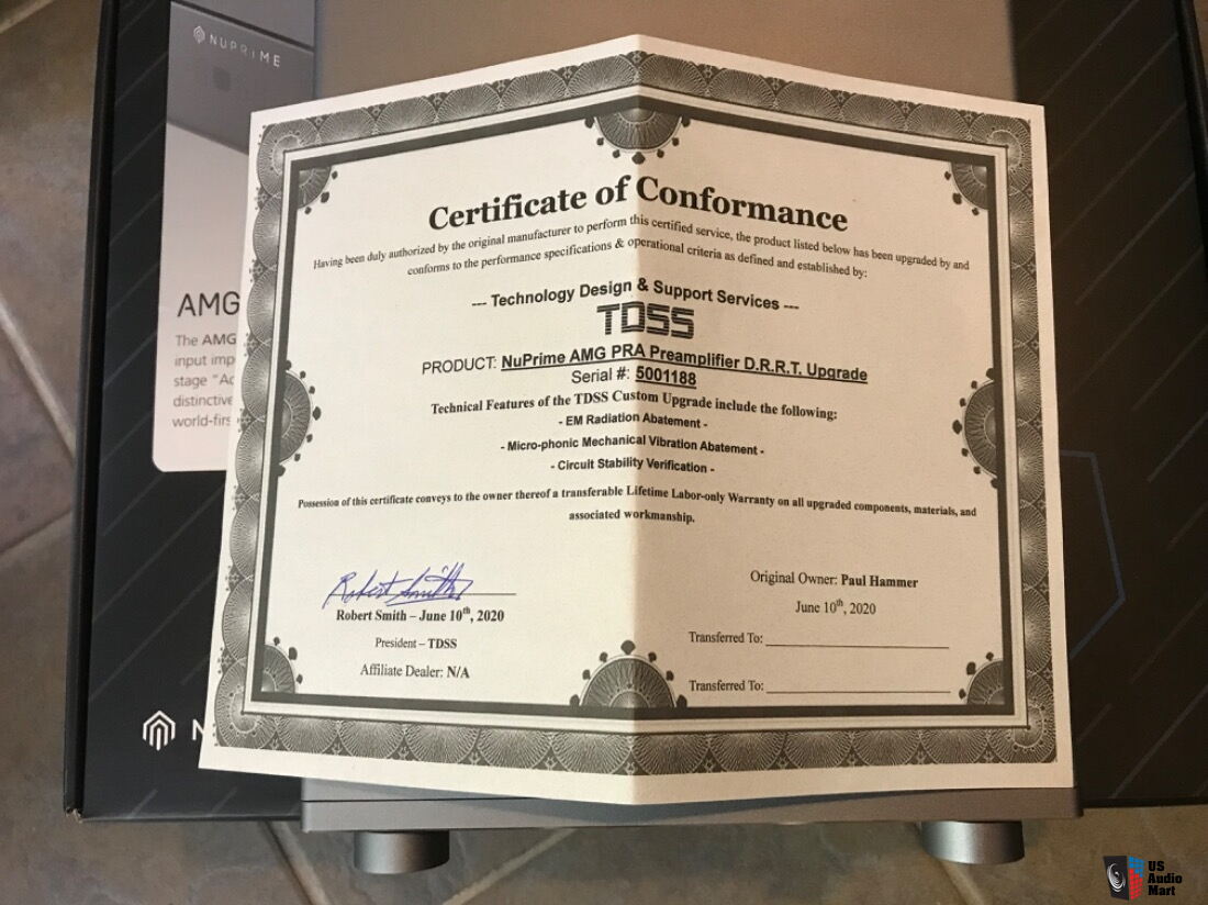 NuPrime AMG PRA preamplifier With The TDSS Upgrade & A New Synergistic ...