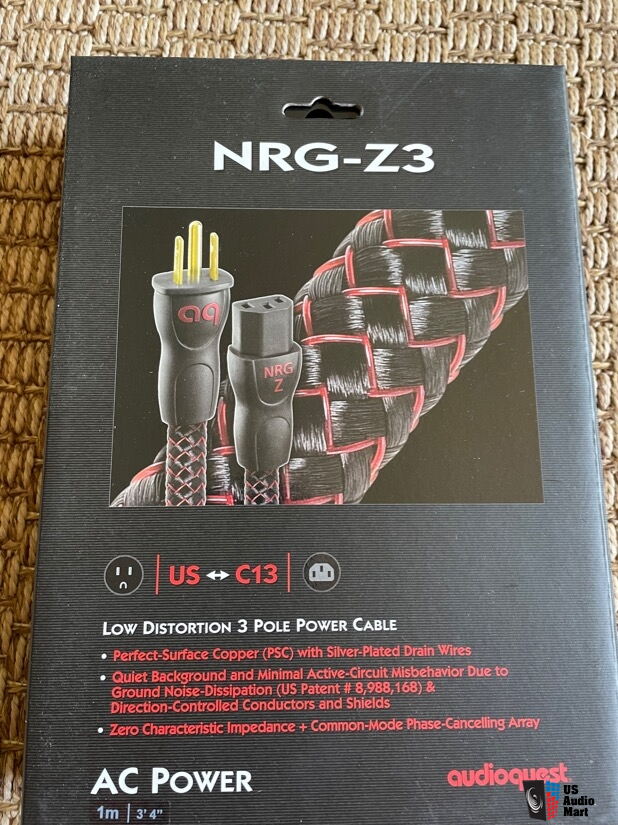 Audioquest NRG-Z3 Power Cable 1m For Sale - US Audio Mart