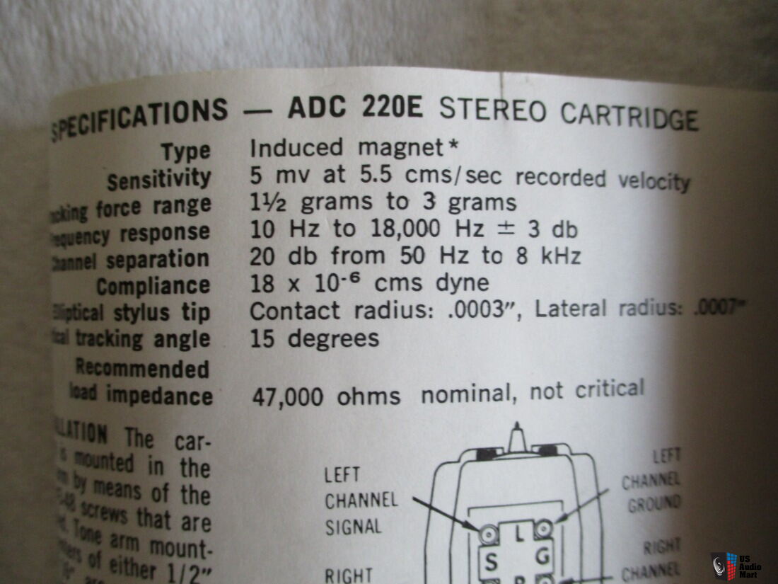 ADC 220E cartridge, never used Photo #3966516 - US Audio Mart