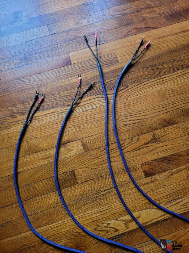 MasterBuilt Von Schweikert purple speaker cable. 8ft bi-wire. All ...