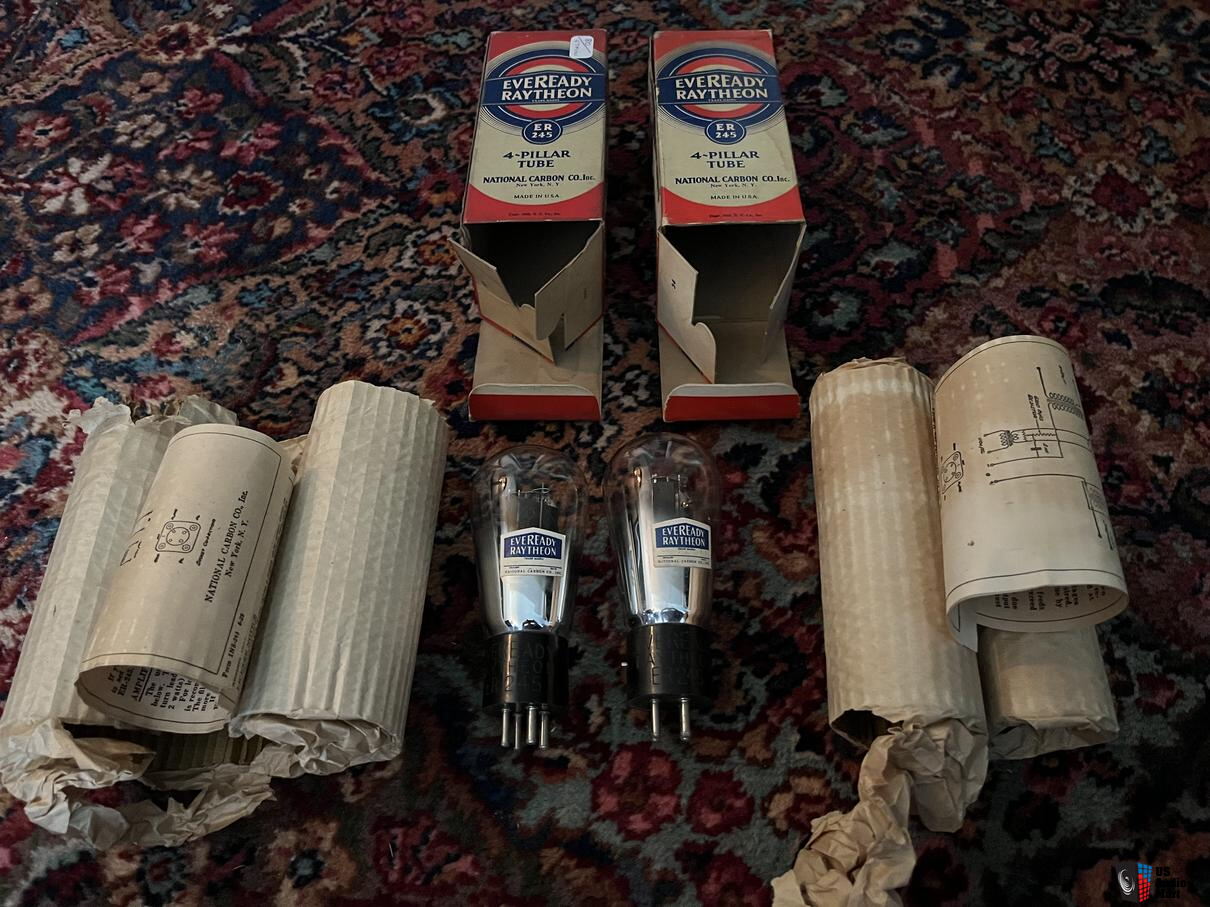 Raytheon ER-245 Globe Matched Pair (45 power tubes) - Extremely Rare ...