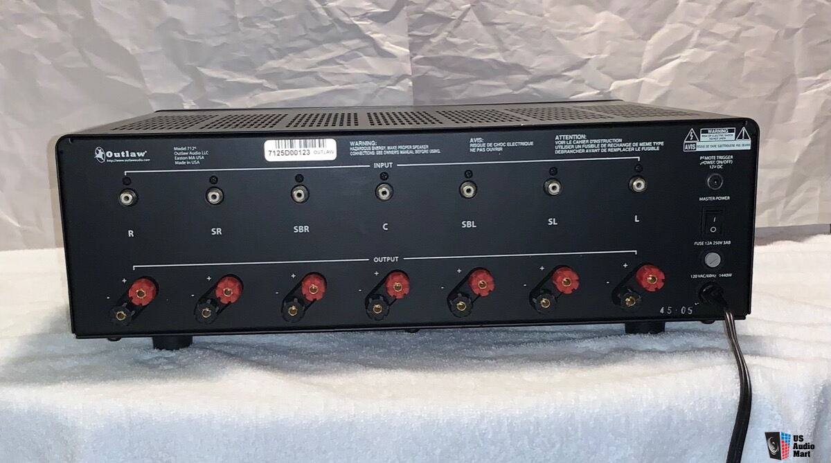 Outlaw Audio Model 7125 7 Channel Amplifier X 125 All Channels Driven ...