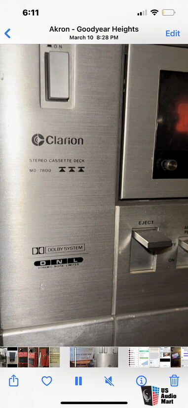 Clarion UFO Series 1969 MA7800 Int. Amp & MD7800 Tape Deck Photo ...