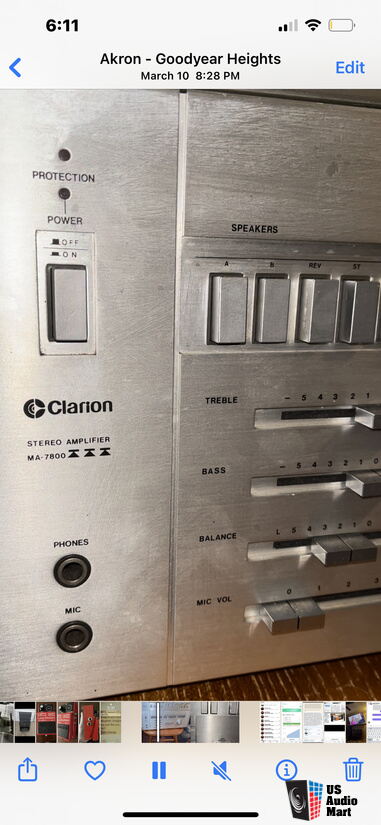 Clarion UFO Series 1969 MA7800 Int. Amp & MD7800 Tape Deck Photo ...