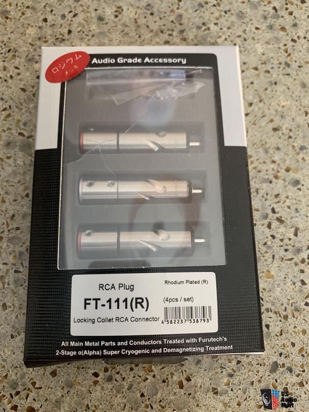 Furutech FT-111 (R) Rhodium High End Performance RCA connectors (4 PACK ...