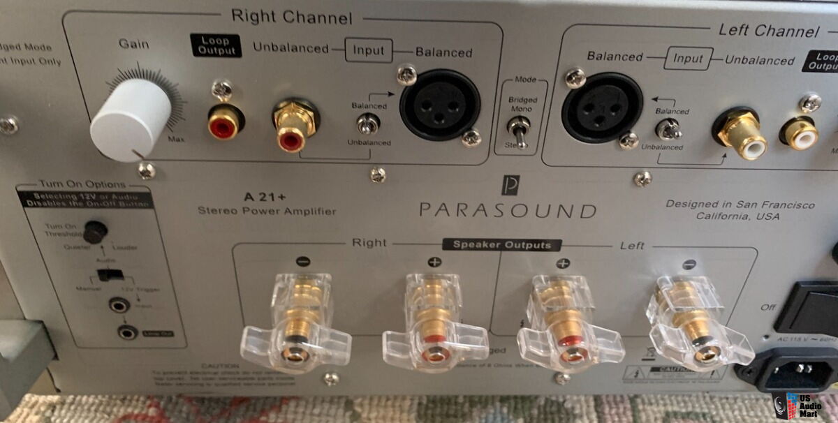 Parasound HALO A21+ stereo amp Silver Excellent Photo #4016240 - US ...