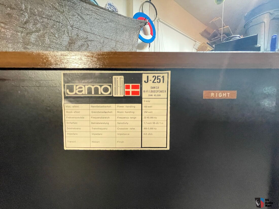RARE pair of vintage audiophile Jamo Studio Monitor J-251 floor ...