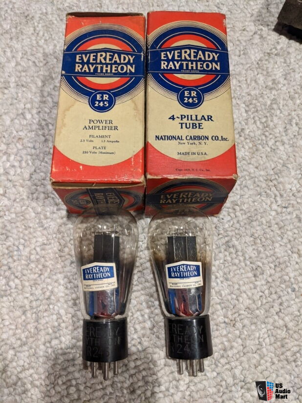Raytheon ER-245 Globe Matched Pair (45 power tubes) Photo #4036016 - US ...