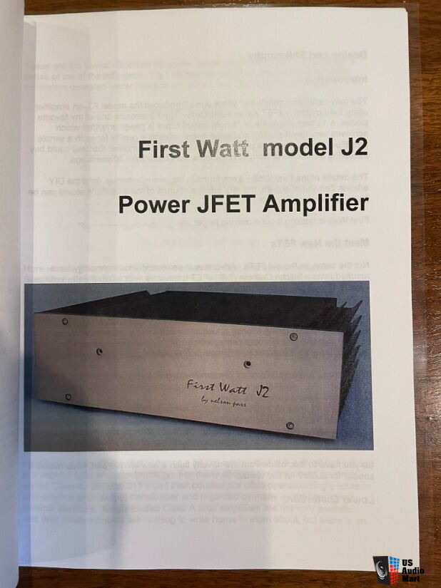 First Watt J2 - 25W Class A Amplifier Photo #4037566 - US Audio Mart