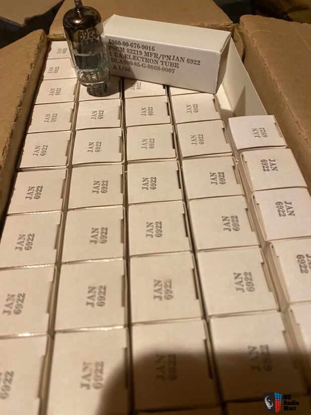 6922 (6DJ8) JAN Philips Sleeve of 5 New Old Stock Tubes from 1986 USA ...