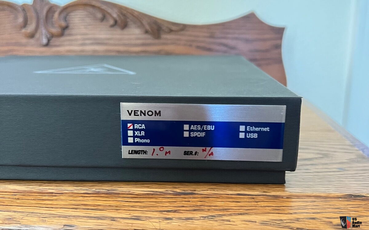 Shunyata Venom RCA pair 1.0 meter interconnect cables For Sale - US ...