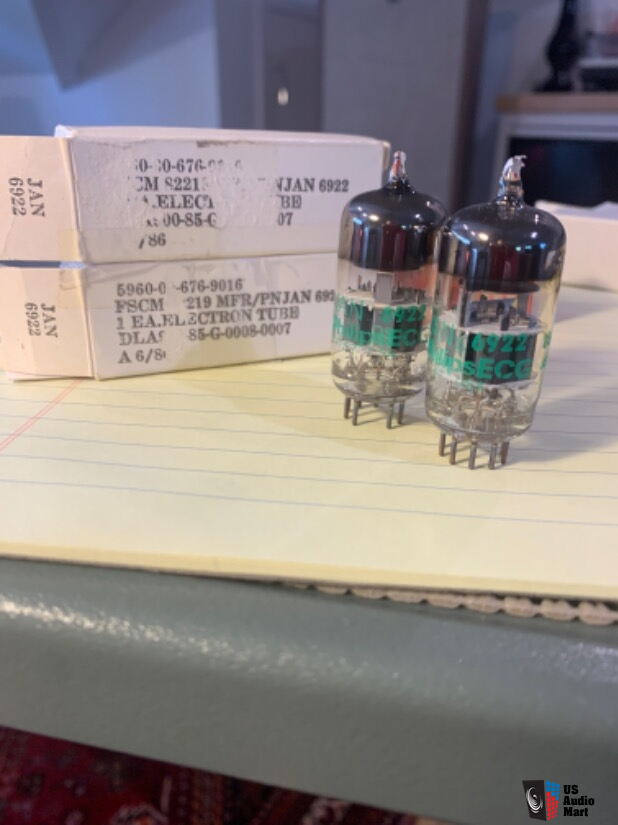 6dj8 6922 pairs Amperex, JANPhilips,, JANSylvania mil spec Photo ...