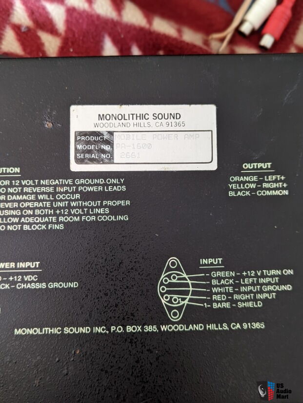 Monolithic car amplifier Photo #4073084 - US Audio Mart